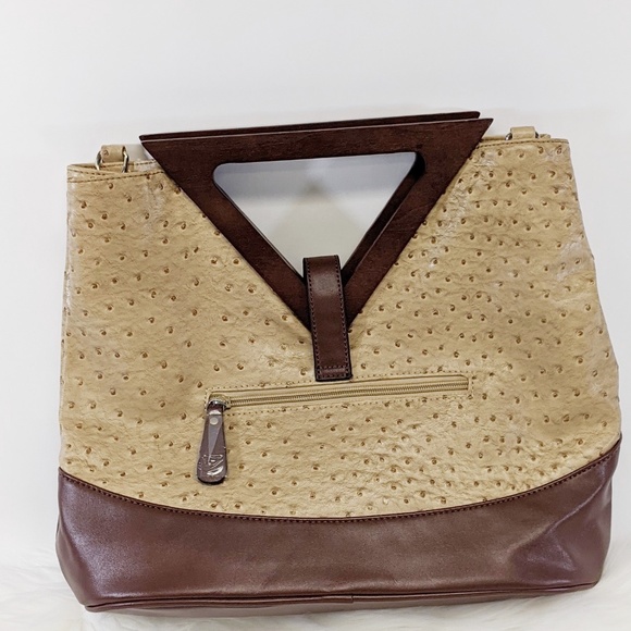 MG Collection | Bags | Mg Collection Fauxostrichwood Shoulderhand Bag ...